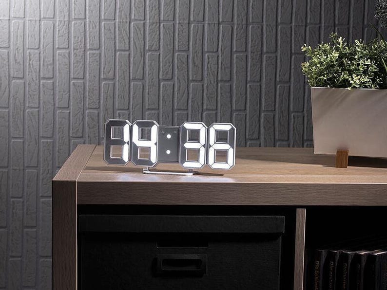 3D LED Digital Clock With a Minimalist Design, Ideal for Home Decor - Etsy