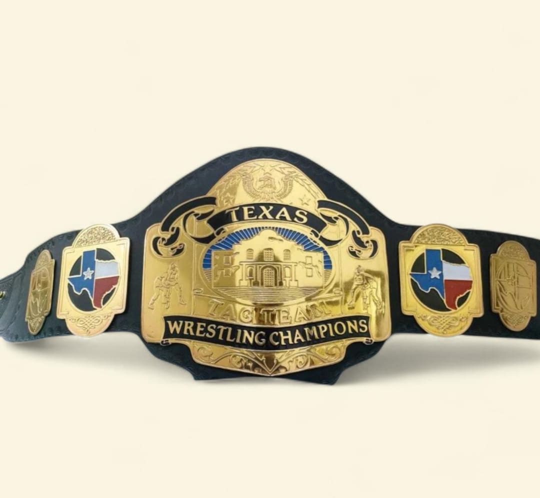 Texas Tag Team Champions Title Belt 2MM Adult Size HD Quality...!!! - Etsy