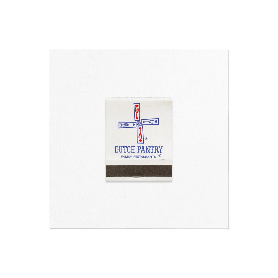 Dutch Pantry Family Restaurants - Vintage 1960s Matchbook Cover Glicée ...