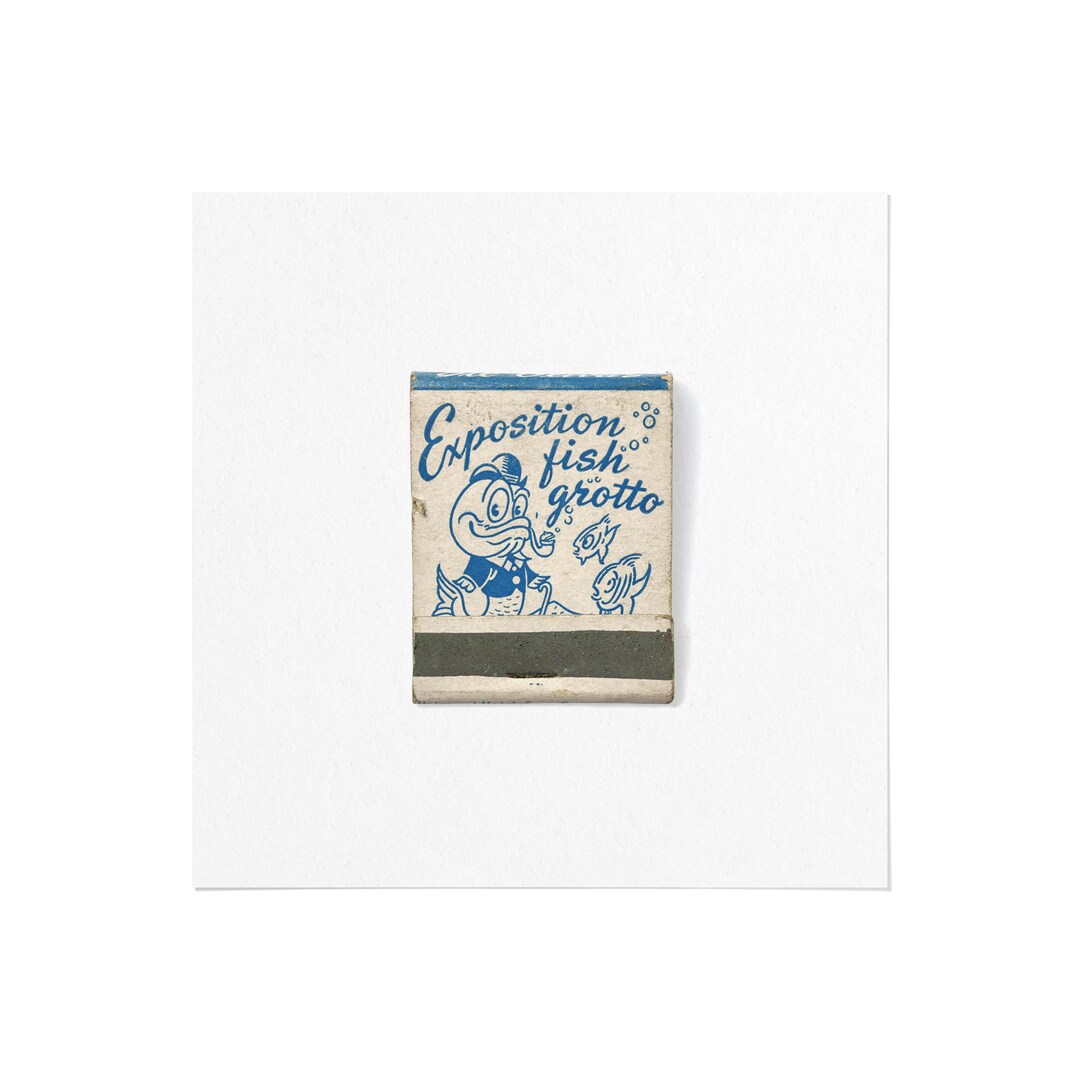 Exposition Fish Grotto - #1 (CA) - Vintage 1950s Matchbook Cover Glicée ...