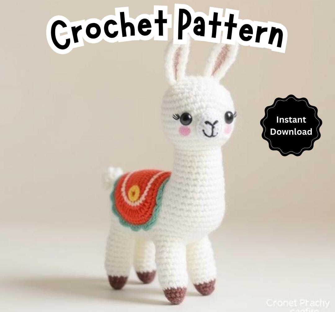 Crochet Llama Pattern PDF | Amigurumi Llama With Optional Blanket ...