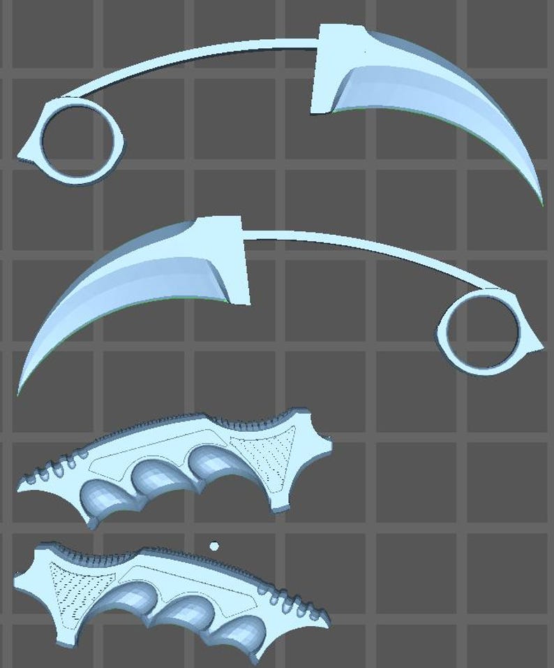 Karambit Knife 3D Printable STL File – Tactical Blade Model for Counter ...
