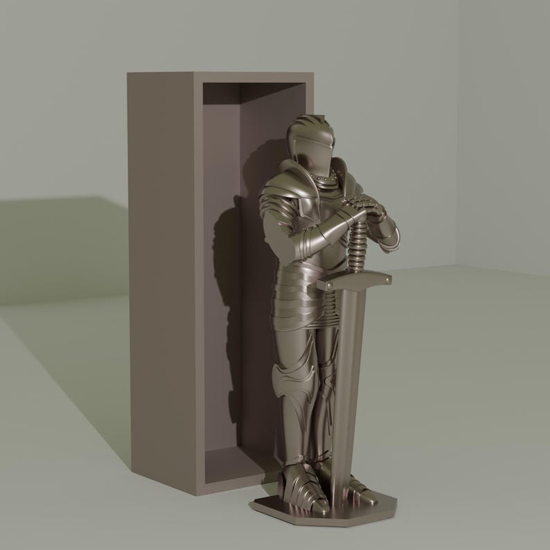 Knight Book Nook STL: Medieval Shelf Decor (digital Download) - Etsy