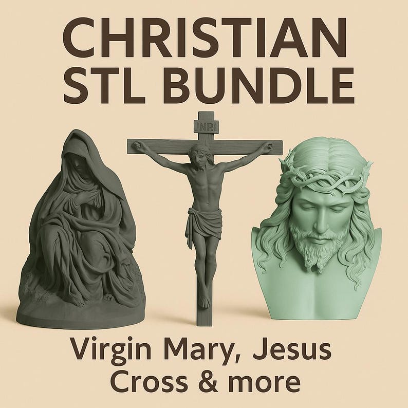 Christian Art STL Set of 7 - 3D Printable File - Etsy
