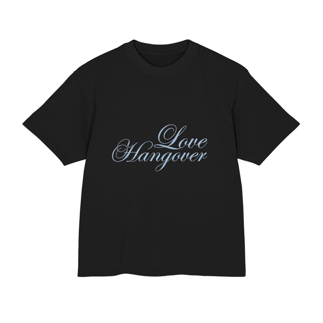 Love Hangover Jennie Black Heavy Unisex Cotton Tee, Urban Tee, Trendy ...
