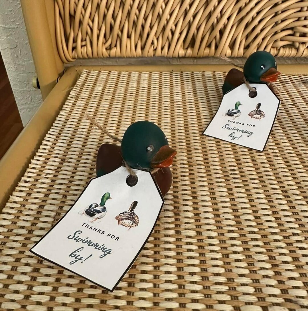 One Lucky Duck Birthday Favor Tags: Printable Duck Party Favors (PDF ...