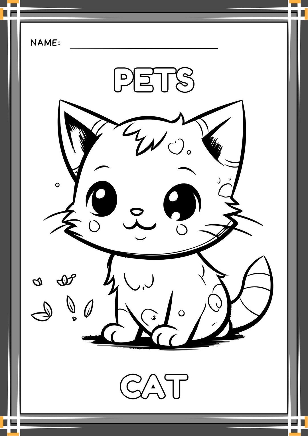 Editable Coloring Page | Digital Product - Etsy