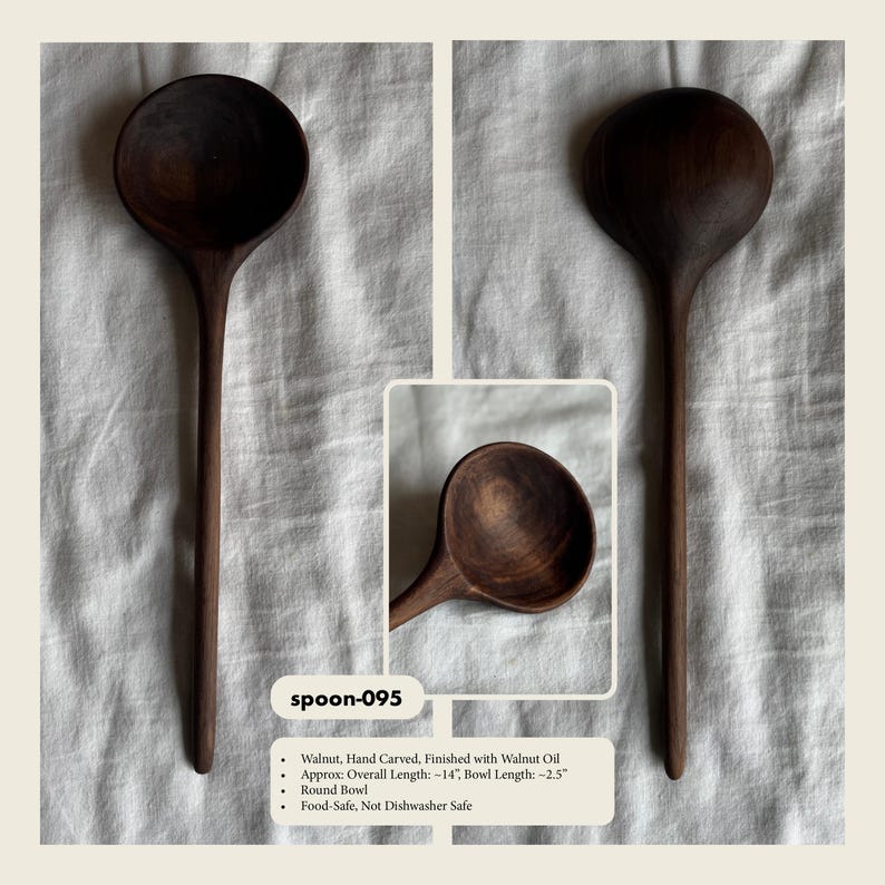 Hand Carved Walnut Wooden Spoon(s) - Etsy