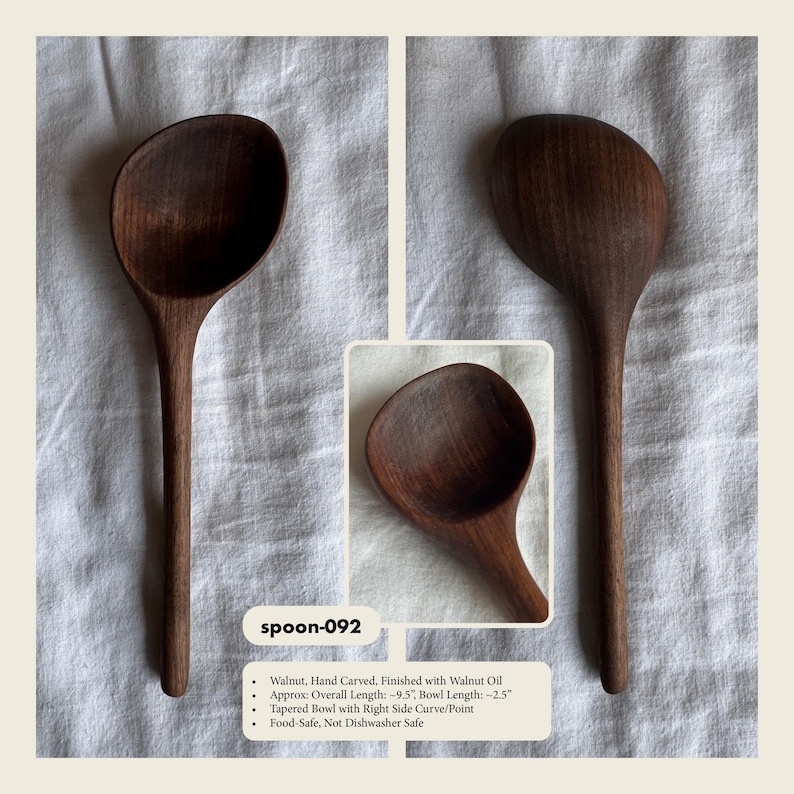 Hand Carved Walnut Wooden Spoon(s) - Etsy