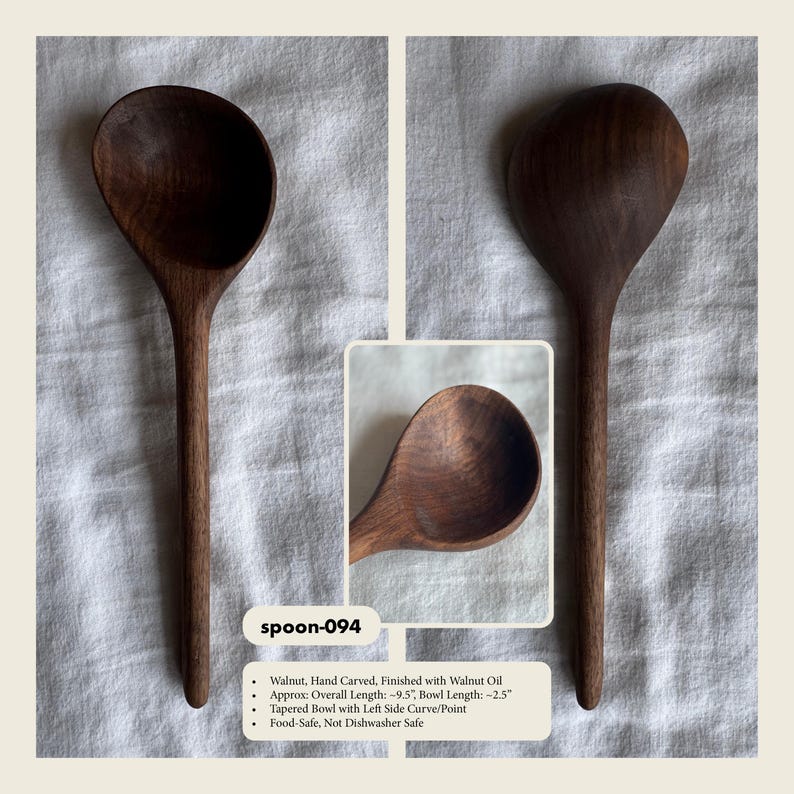 Hand Carved Walnut Wooden Spoon(s) - Etsy