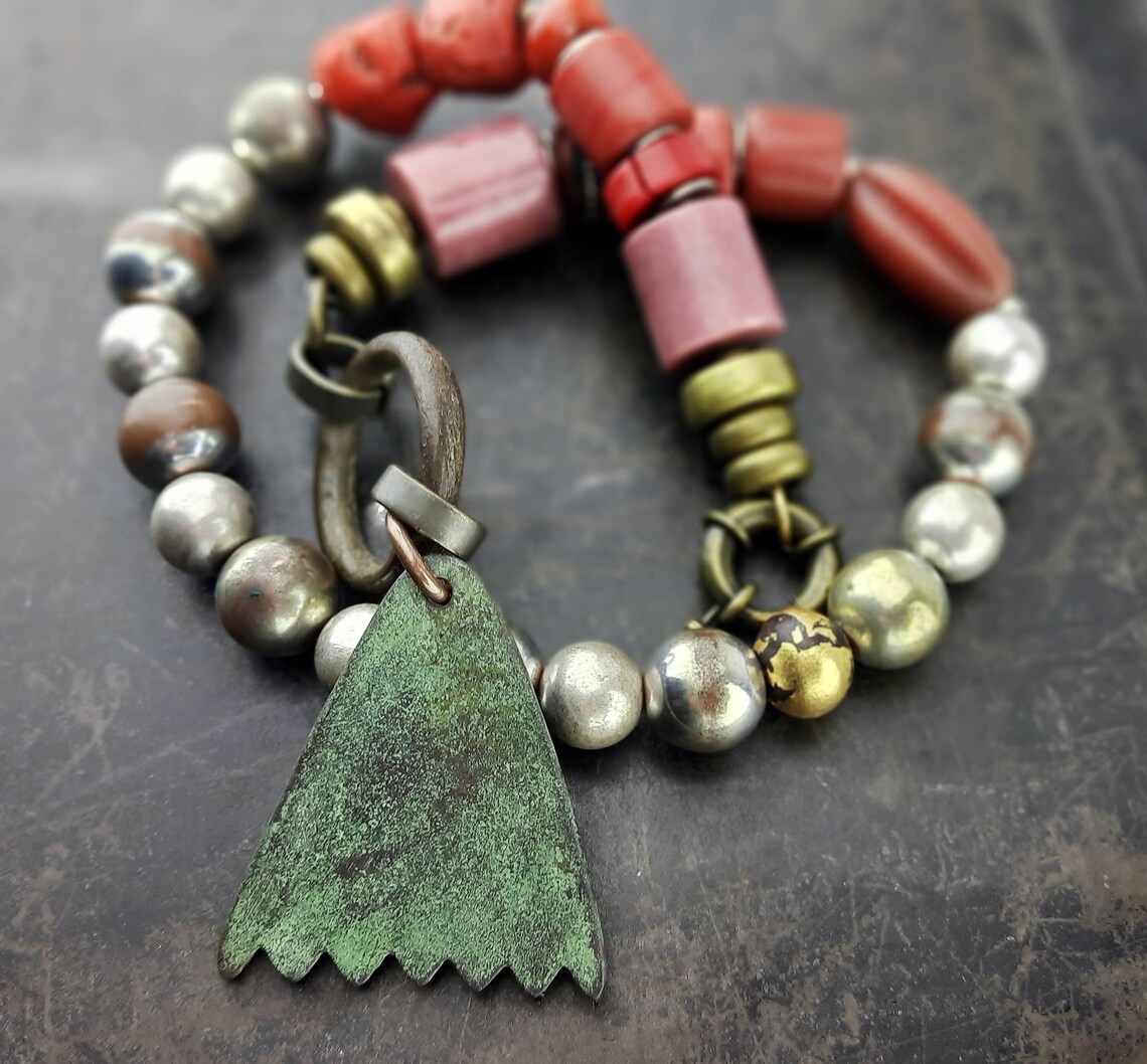 Venus in Red Primitive Artisan Goddess Statement Necklace - Etsy