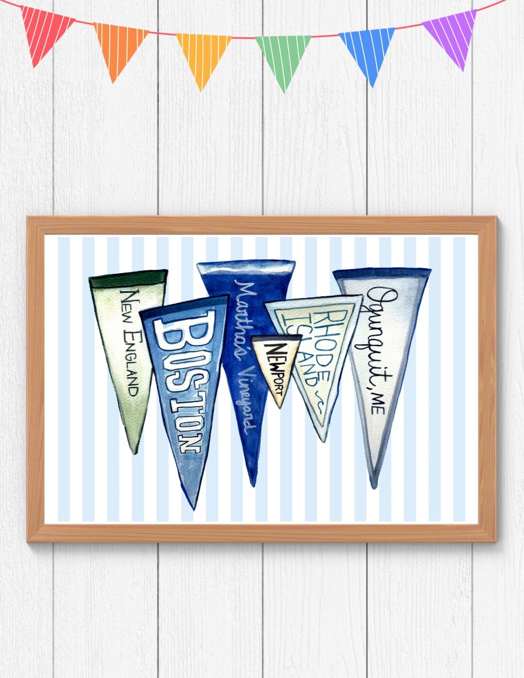 Multiple Pennants Kids Room Art by Laurel Greenfield Art | Fun Kids ...
