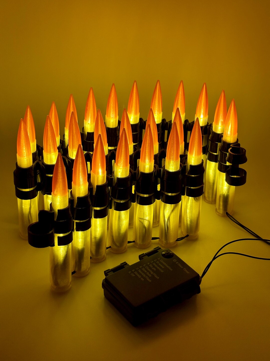 50 Caliber Ammo Belt String Lights – Military Holiday Decor - Etsy