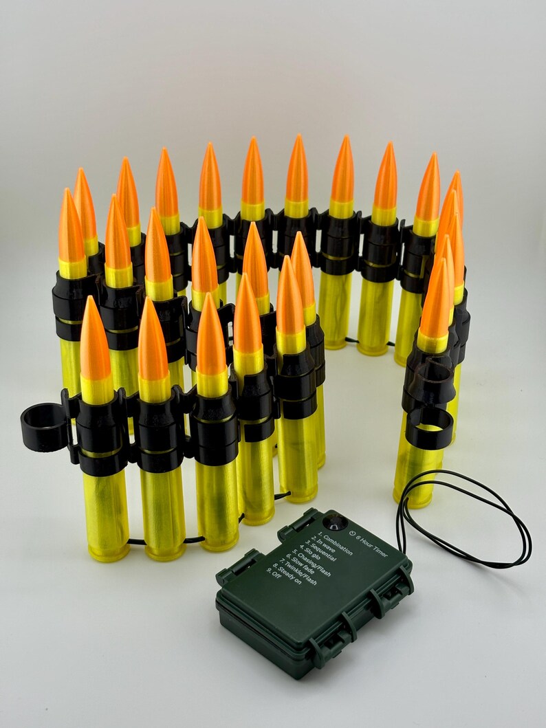 50 Caliber Ammo Belt String Lights – Military Holiday Decor - Etsy