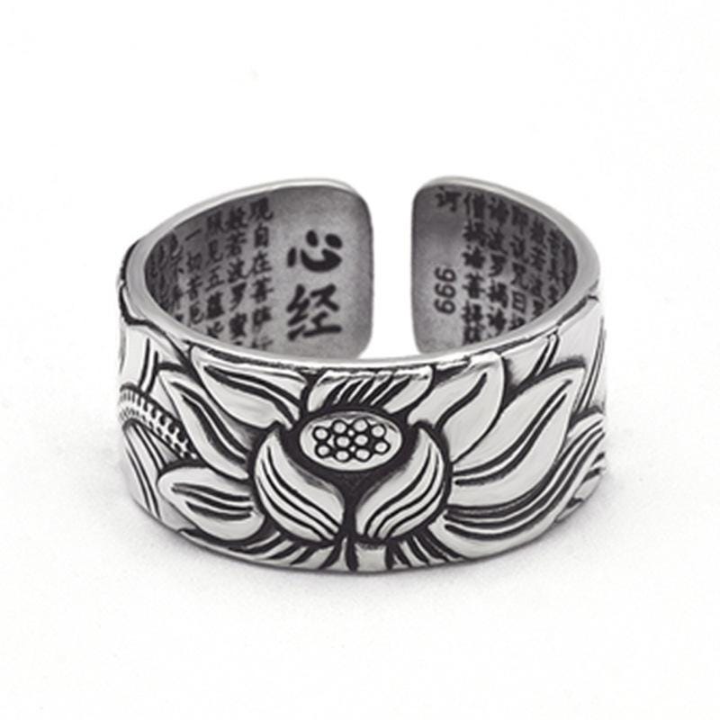 Silver Lotus Ring - Etsy