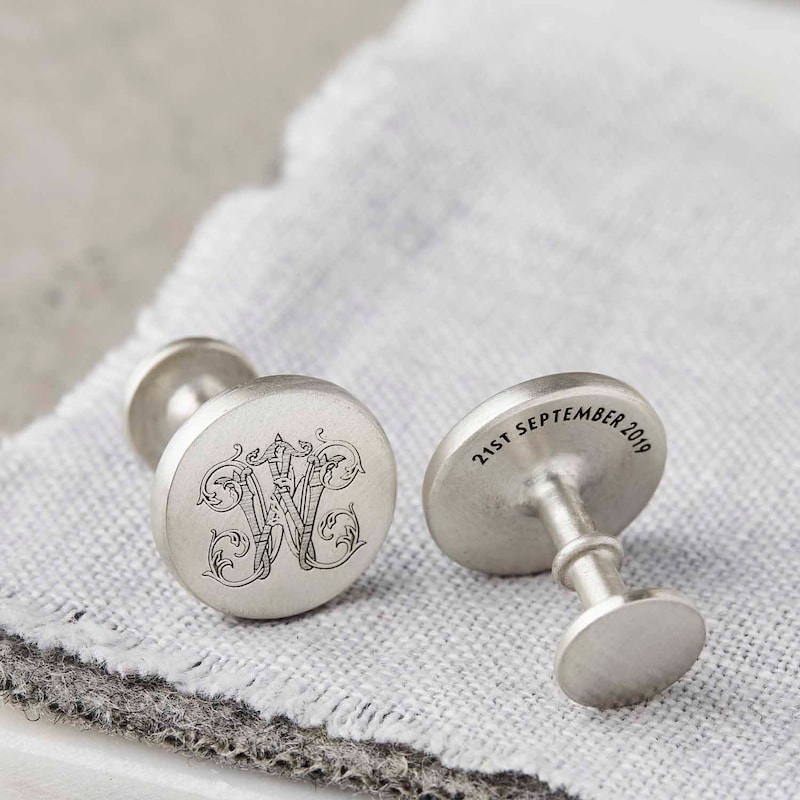 Sterling Silver Engravable Cufflink - Etsy