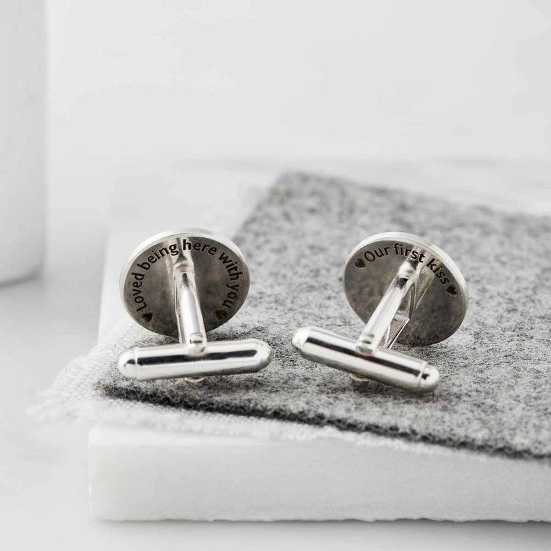 Custom Silver Coded Coordinates Cufflinks - Using Just Three Words, We ...