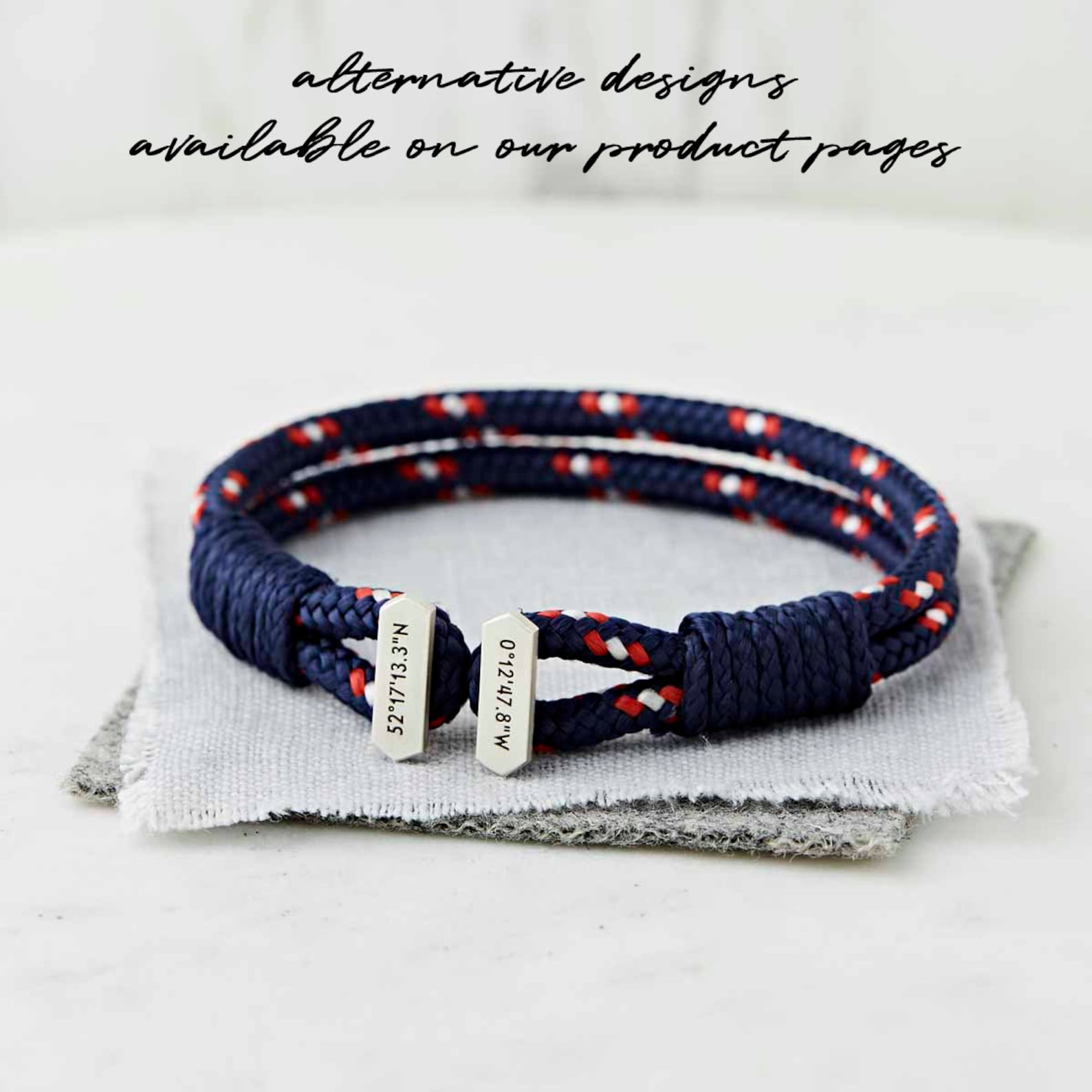 Symbol Bracelet for Men - Sterling Silver and Cord Bracelet Featuring ...