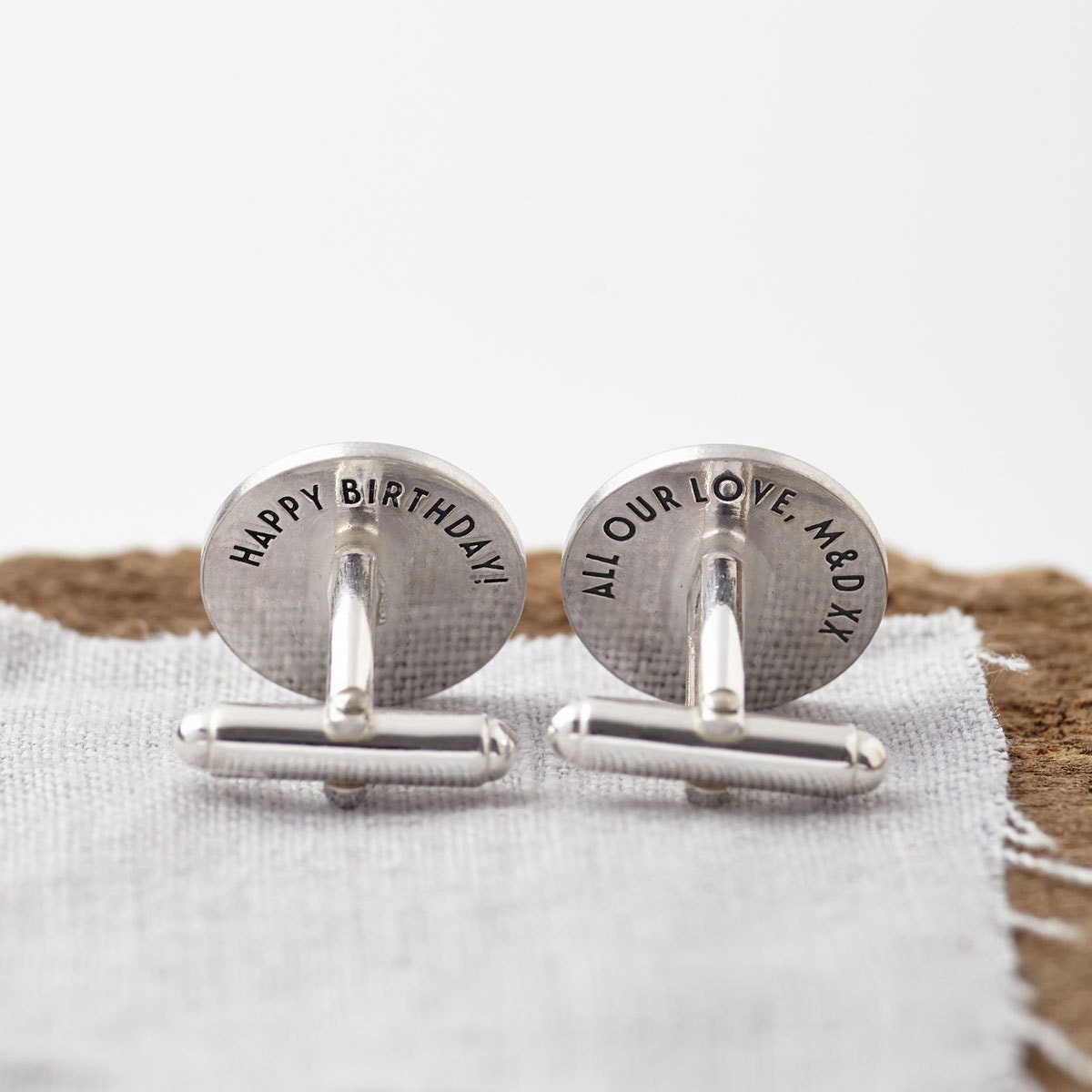 Monogram Silver Cufflinks, Personalised Monogram Cufflinks, Deco ...