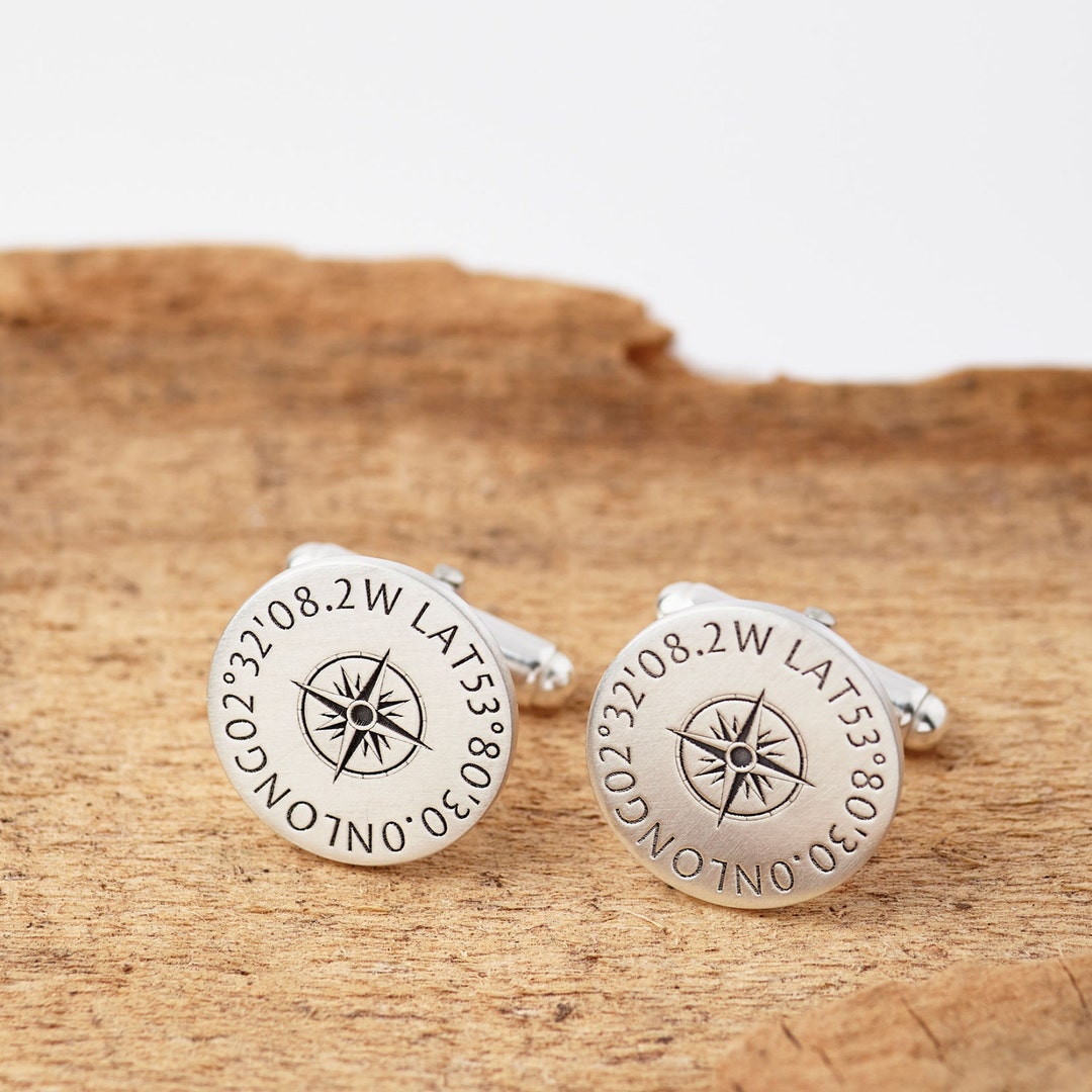 Sterling Silver Coordinate Cufflinks, Wedding, Best Man, Anniversary ...
