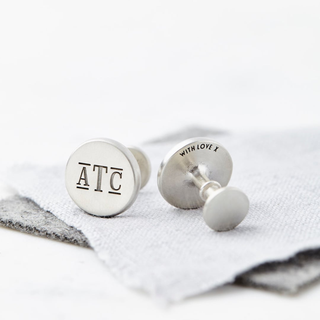 Handmade Cufflinks, Silver Cufflinks With Secret Message, Monogram ...
