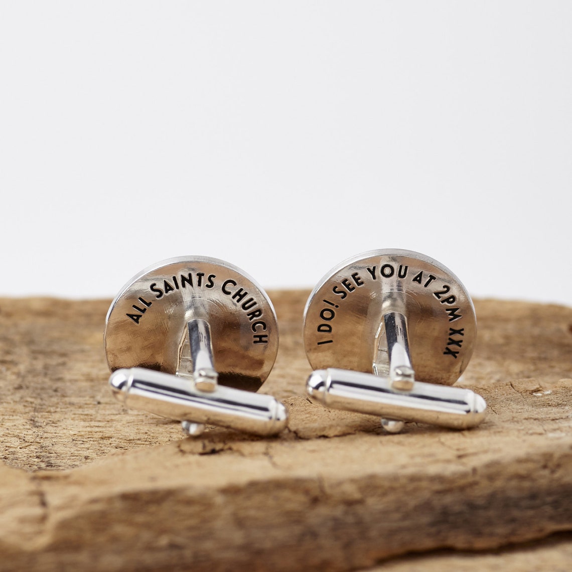 Personalised Initials and Date Wedding or Anniversary Cufflinks ...