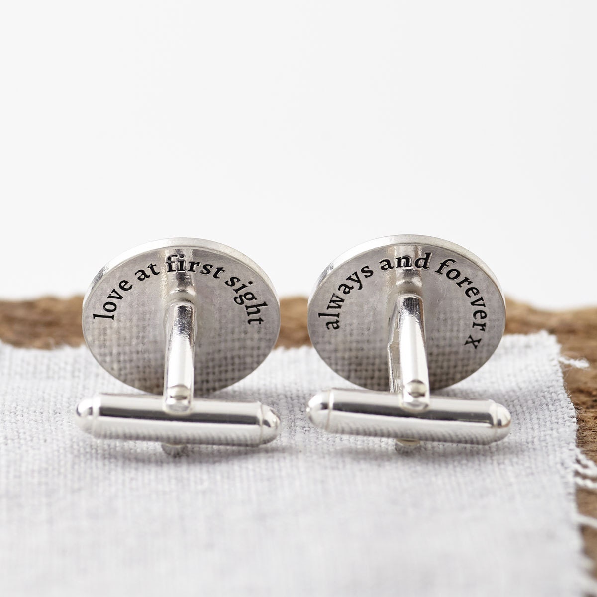 Silver Handmade Cufflinks Secret Message Personalised Custom | Etsy