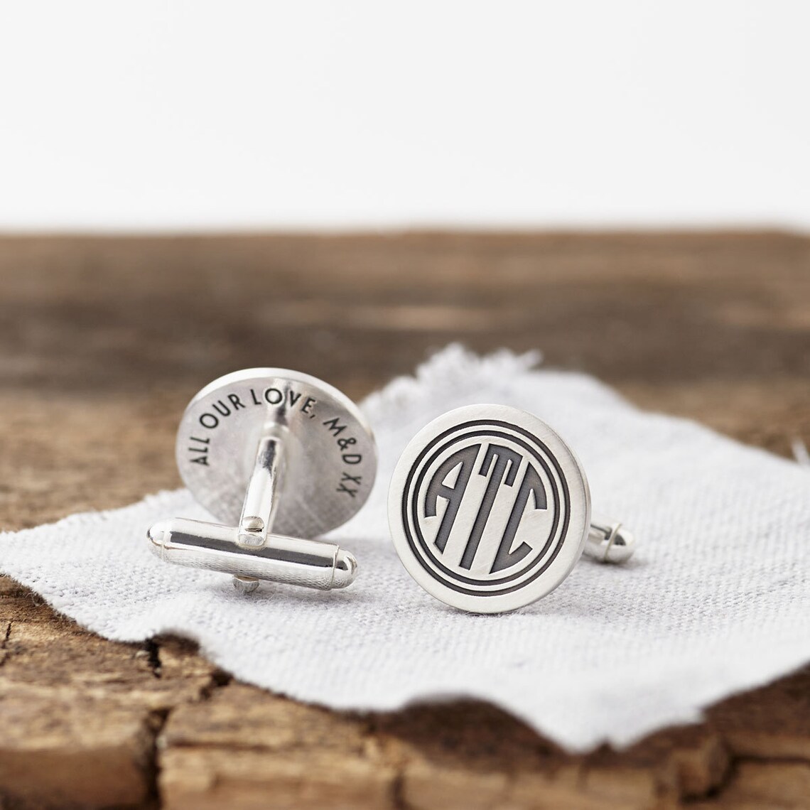 Deco Monogram Cufflinks, Handmade Monogram Personalised Cufflinks ...