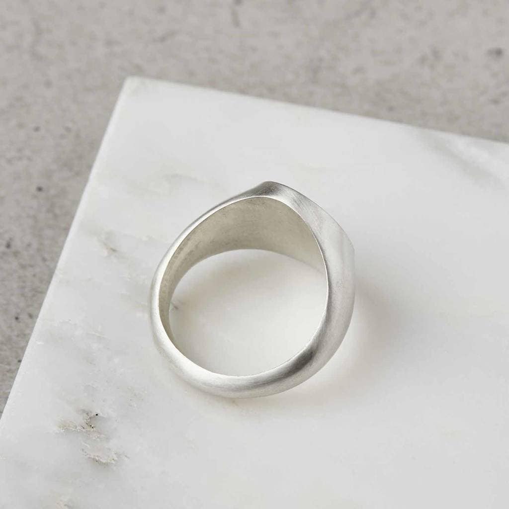 Personalised Sterling Silver Signet Ring Engraved With Two - Etsy