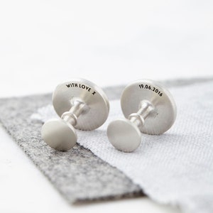 Handmade Cufflinks, Silver Cufflinks With Secret Message, Monogram ...