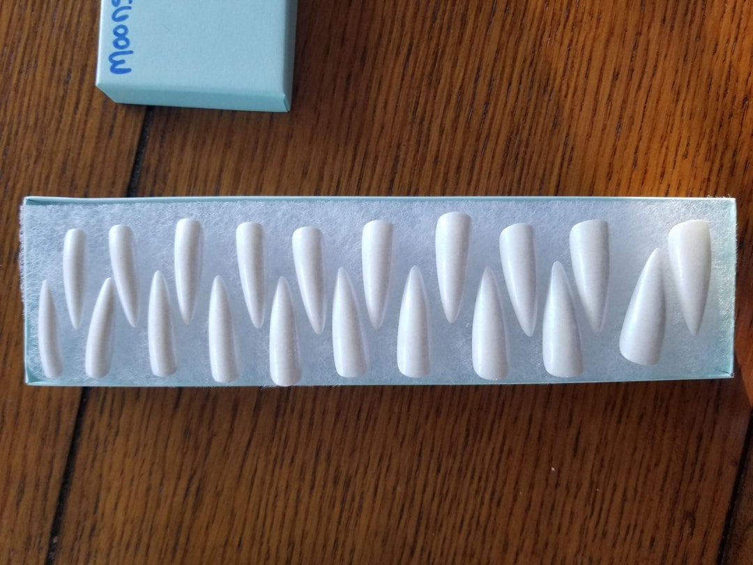 Moonstone Acrylic Press on Nails Costume Elven Priestess Celtic - Etsy