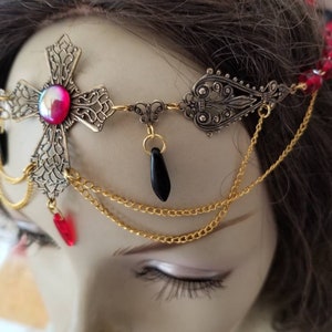 Gothic Circlet of the Crimson Order Vampire Elven Celtic Druid Larp ...