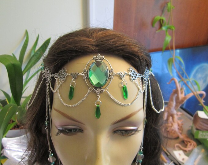 Peridot Circlet of the Nature Fairy Elven Celtic Druid LARP Bridal ...
