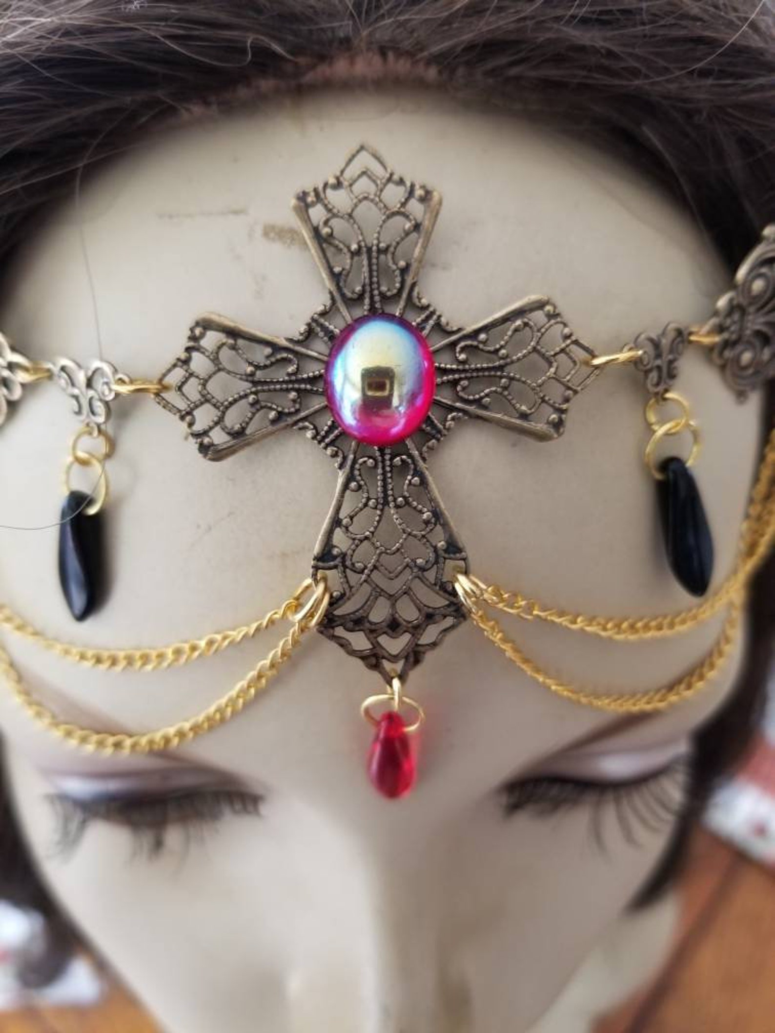 Gothic Circlet of the Crimson Order Vampire Elven Celtic Druid Larp ...
