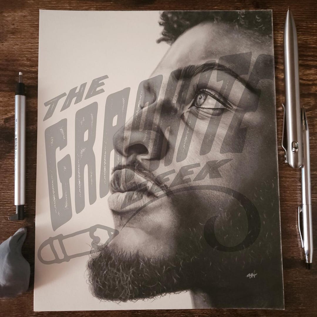 Original (1 of 1) Graphite Pencil Drawing "stoic" - Etsy