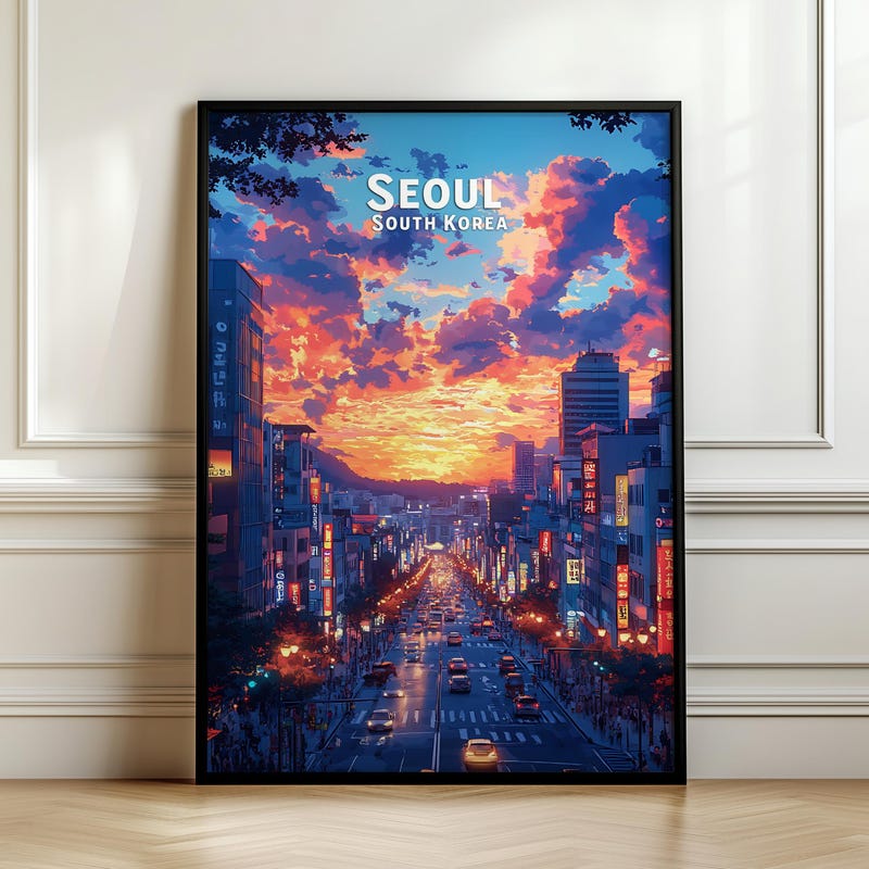 Korea Travel Poster - Etsy