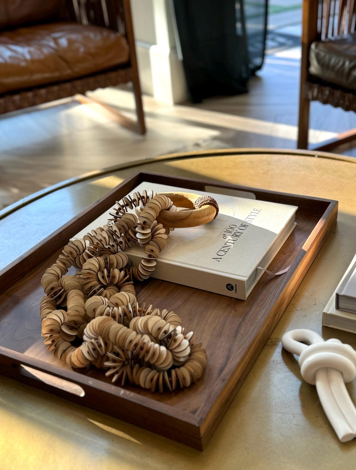 Wooden Flow- Neutral Wood Art Sculpture for Wall or Tabletop, Handmade ...