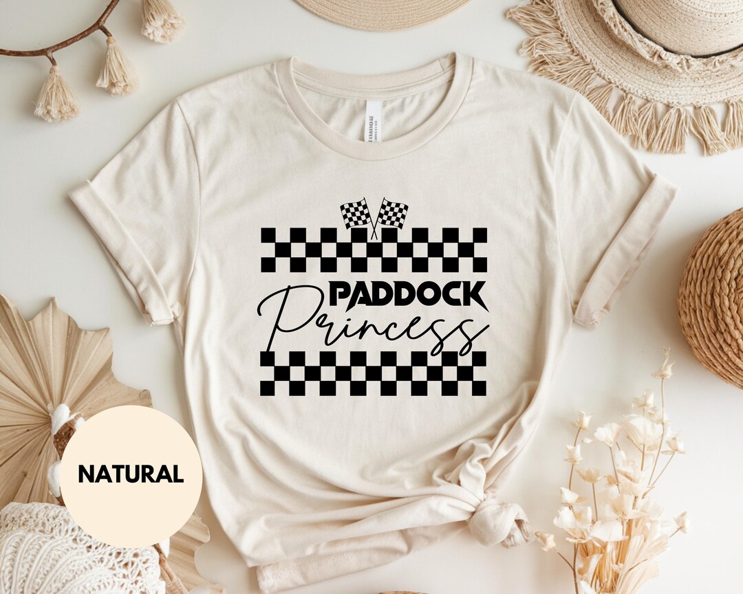 Paddock Princess Shirt: Checkered Flags Racing Graphic Tee - Etsy