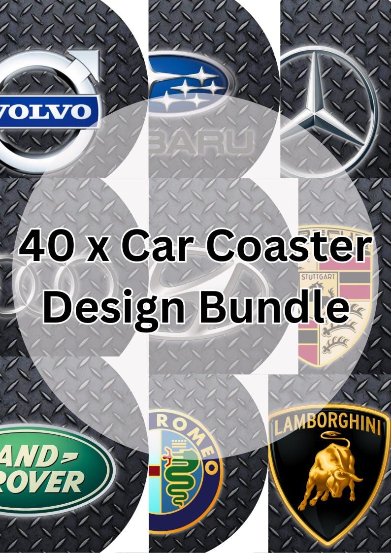 Car Logo / Car Brands Car Coasters Designs - Etsy