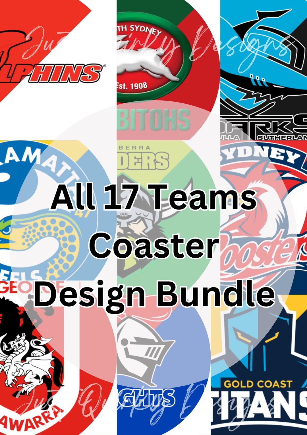 NRL National Rugby League Coaster Design Bundle All 17 Teams Included ...