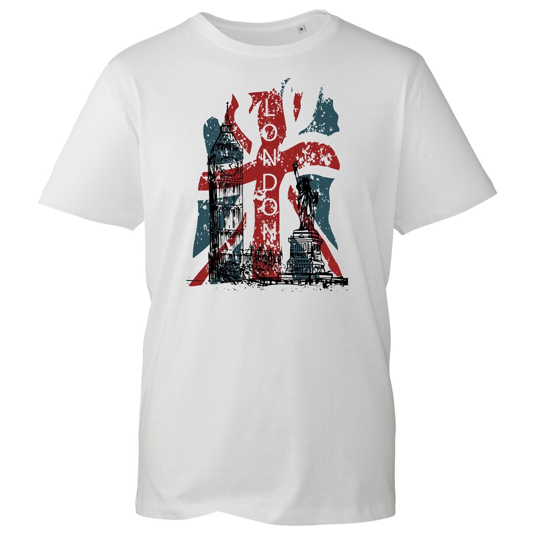 London Cross T-shirt, Uk Flag Great Britian United Kingdom Union Jack ...