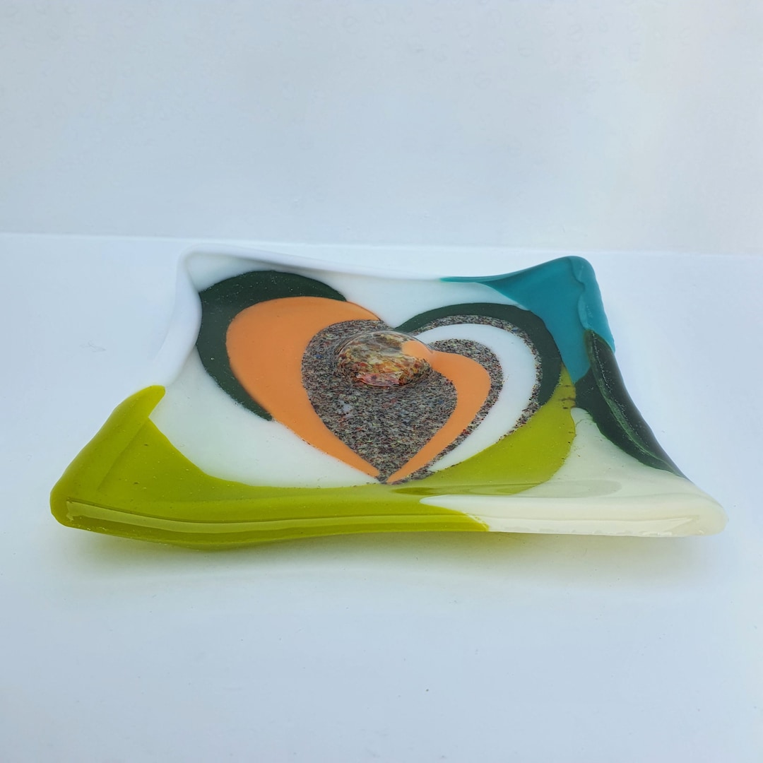 Home Decorative Glass Art. Handmade Glass Plate. - Etsy