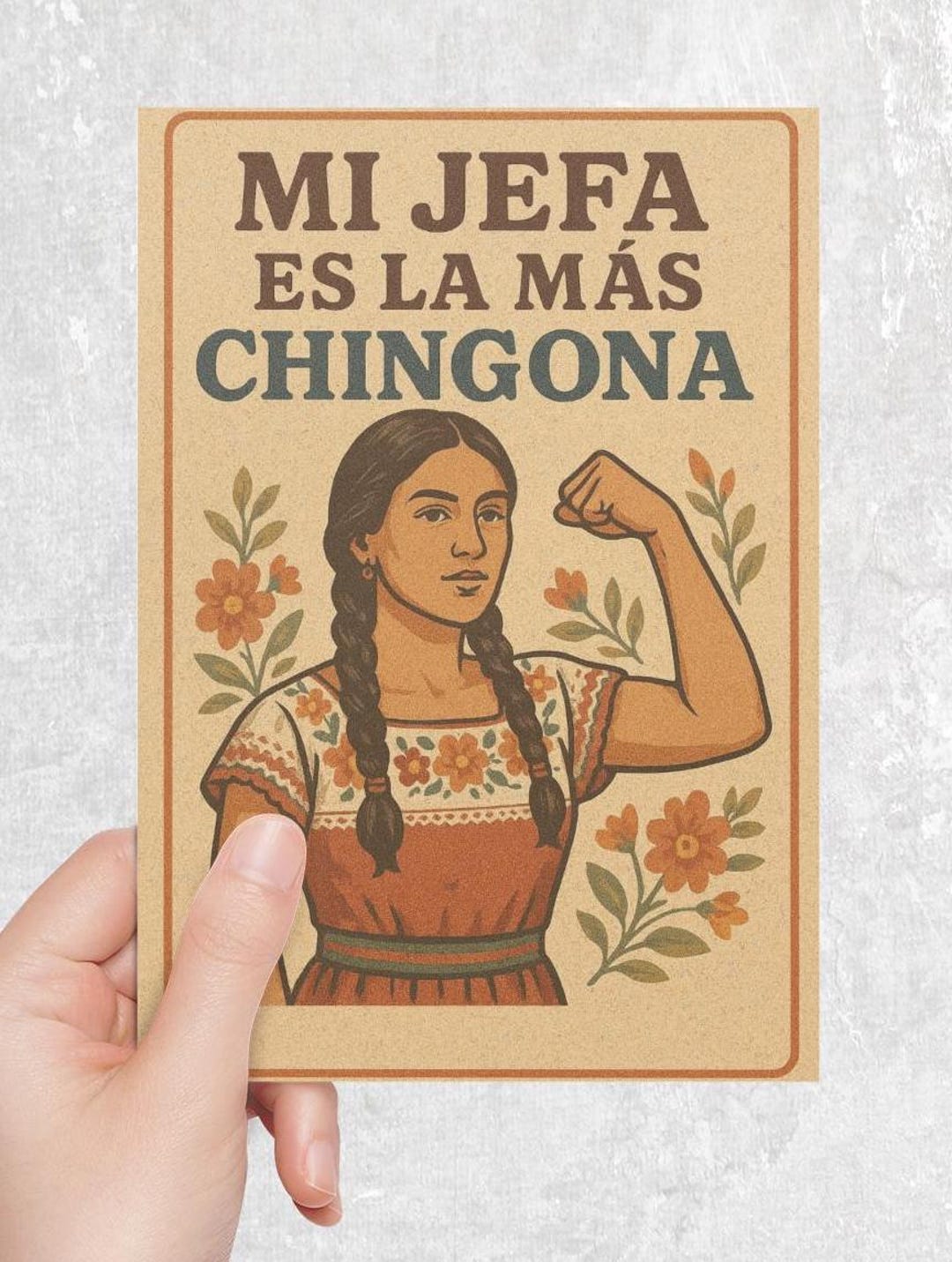 Mi Jefa Es La Más Chingona Card – Mexican Mom Greeting Card Latina ...