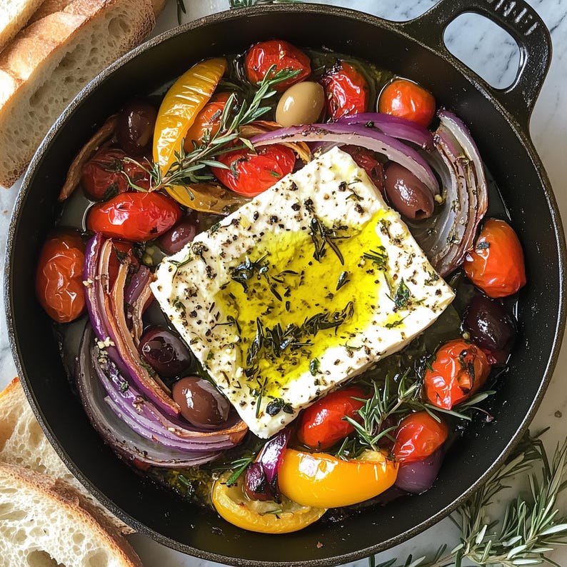 Savory Baked Feta (bouyiourdi) Recipe - Etsy