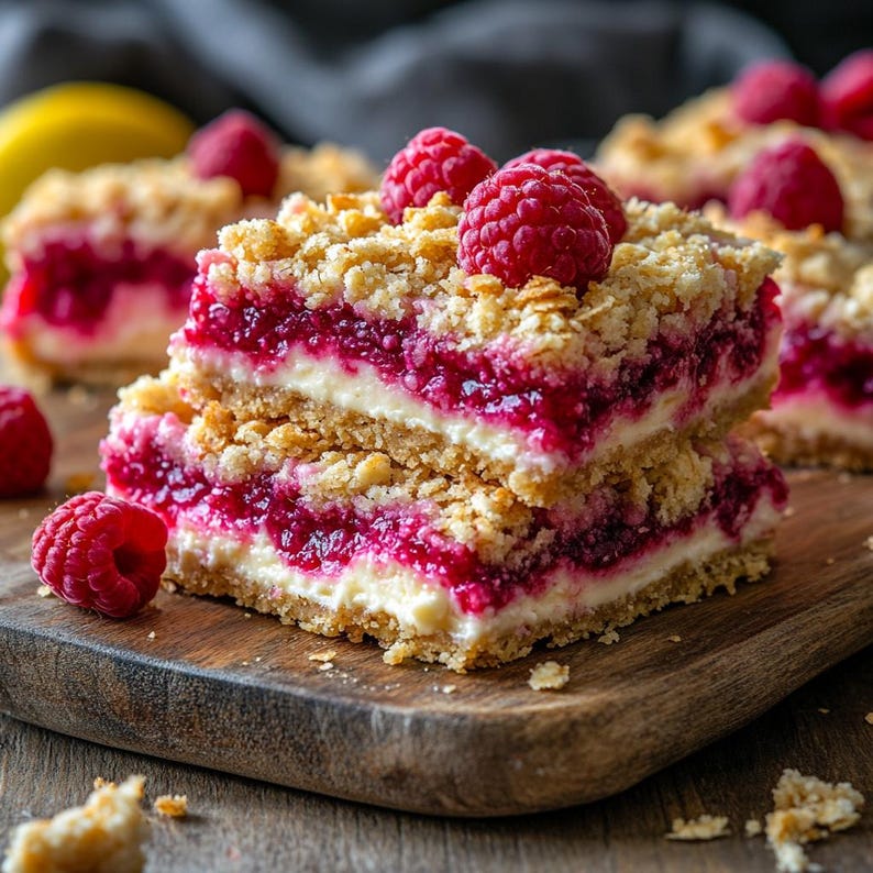 Raspberry Cheesecake Crumble Bars Recipe - Etsy