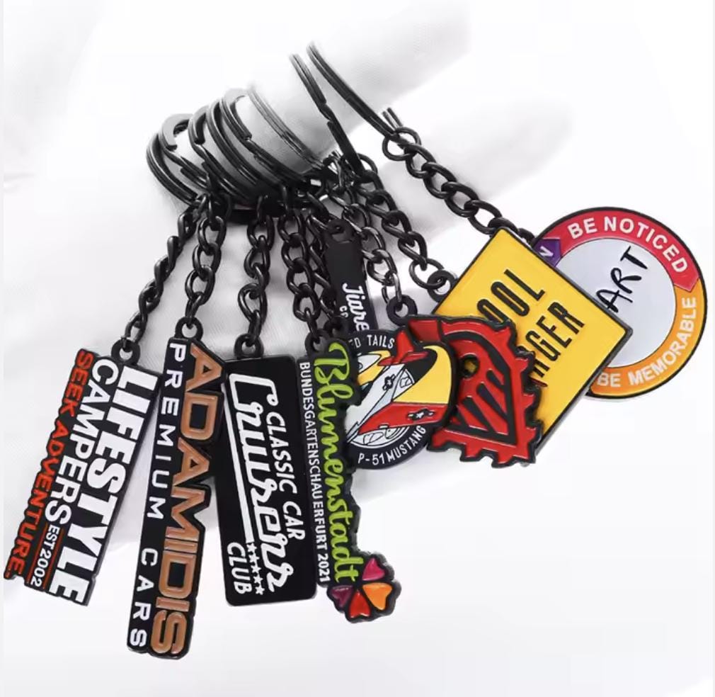 Custom Metal Keychain, Personalized Design, Custom Logo Keyring, Zinc ...