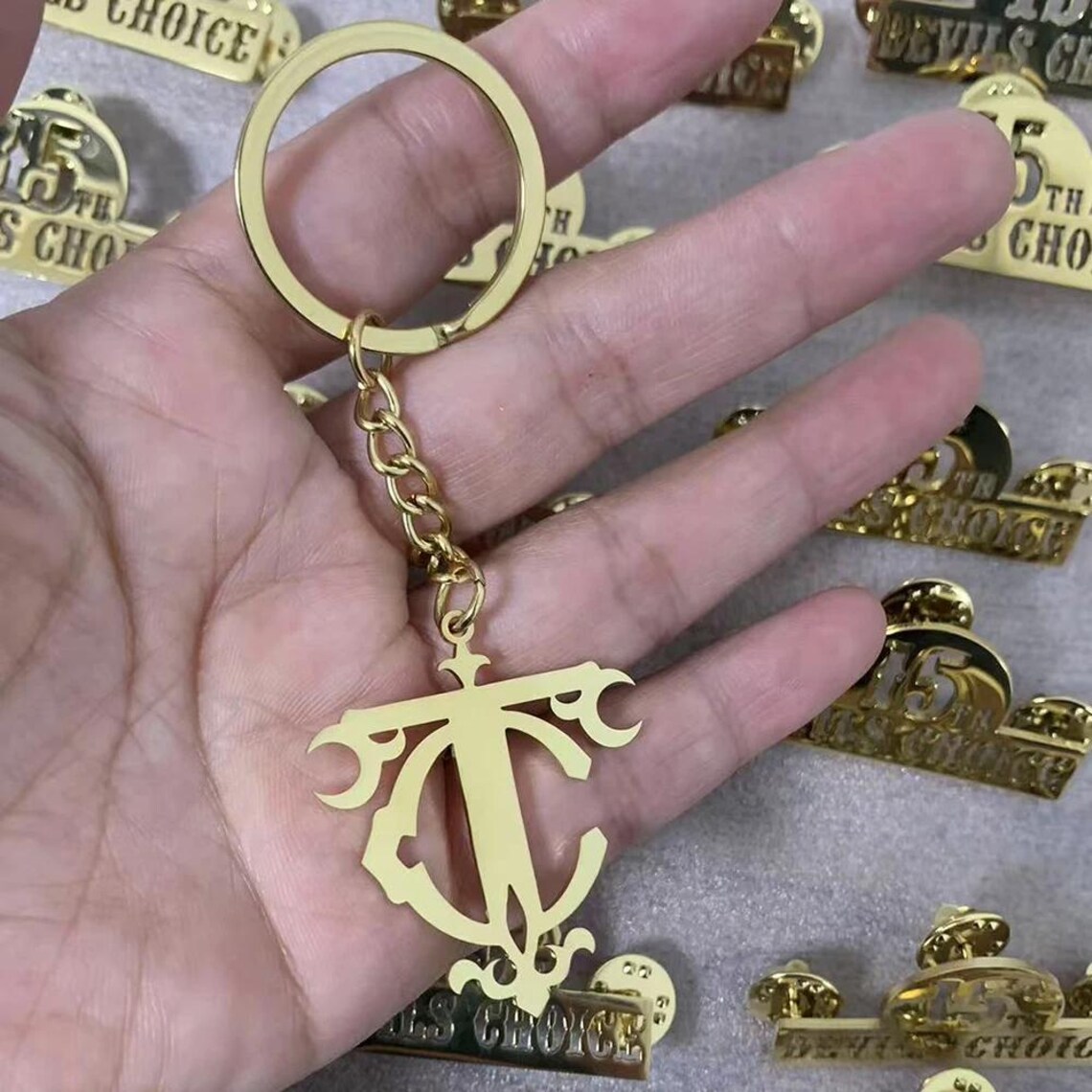 Customized Logo Keychain, Stainless Steel Business Logo Key Ring ...
