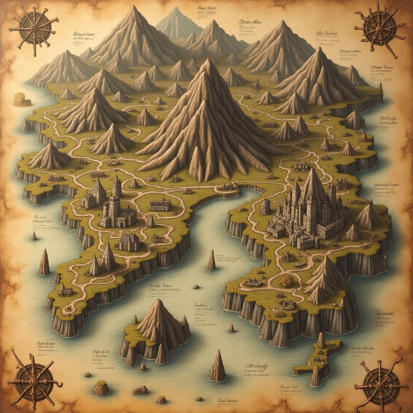Fantasy RPG Maps. Hand-drawn Fantasy RPG Map | D&D Digital Map ...