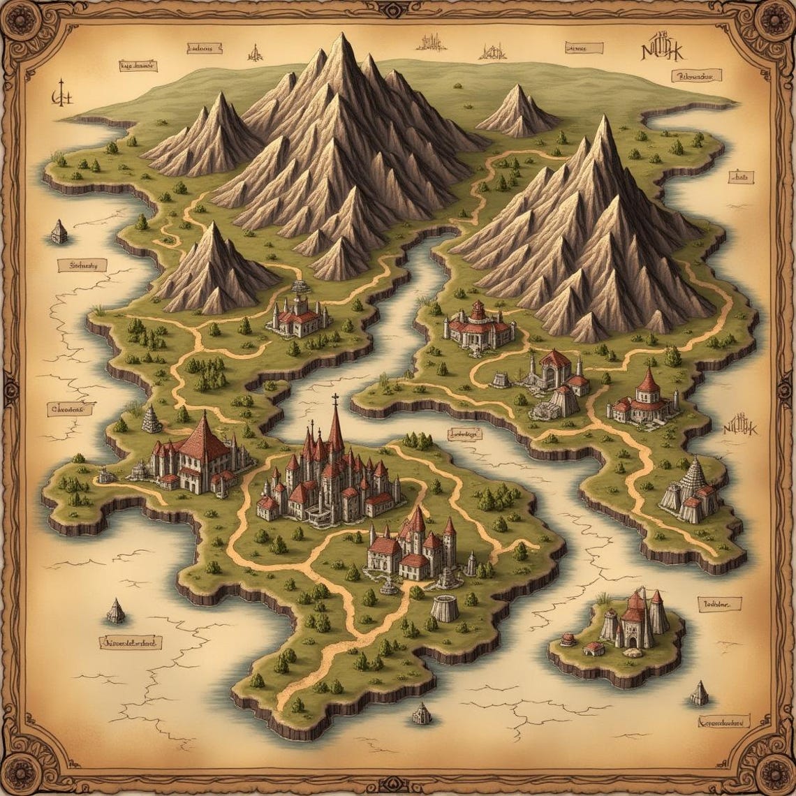 Fantasy RPG Maps. Hand-drawn Fantasy RPG Map | D&D Digital Map ...