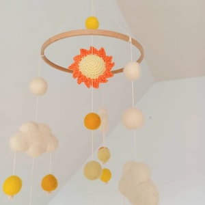Sunshine Mobile, Cloud Mobile, Crib Mobile, Neutral Gender Mobile, Sun ...